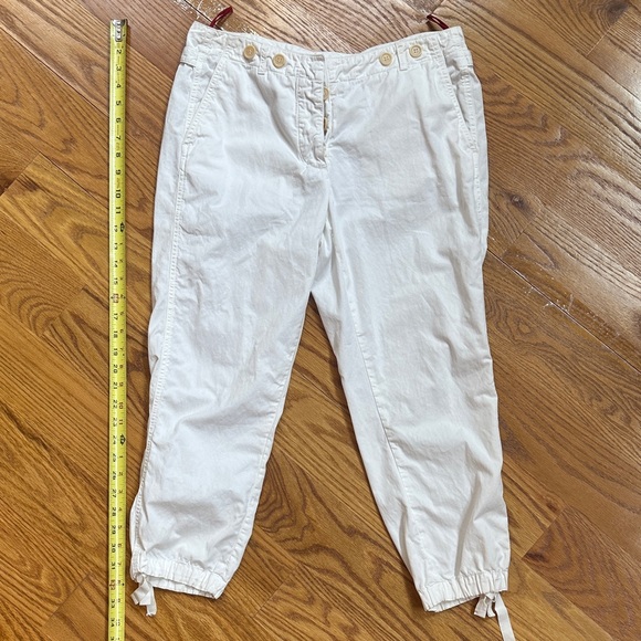 Prada | Pants & Jumpsuits | Prada White And Red Trimmed Shirt | Poshmark